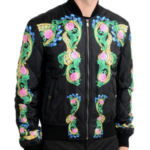 Versace | Jackets & Coats | Versace Silk Lightly Insulated Windbreaker ...